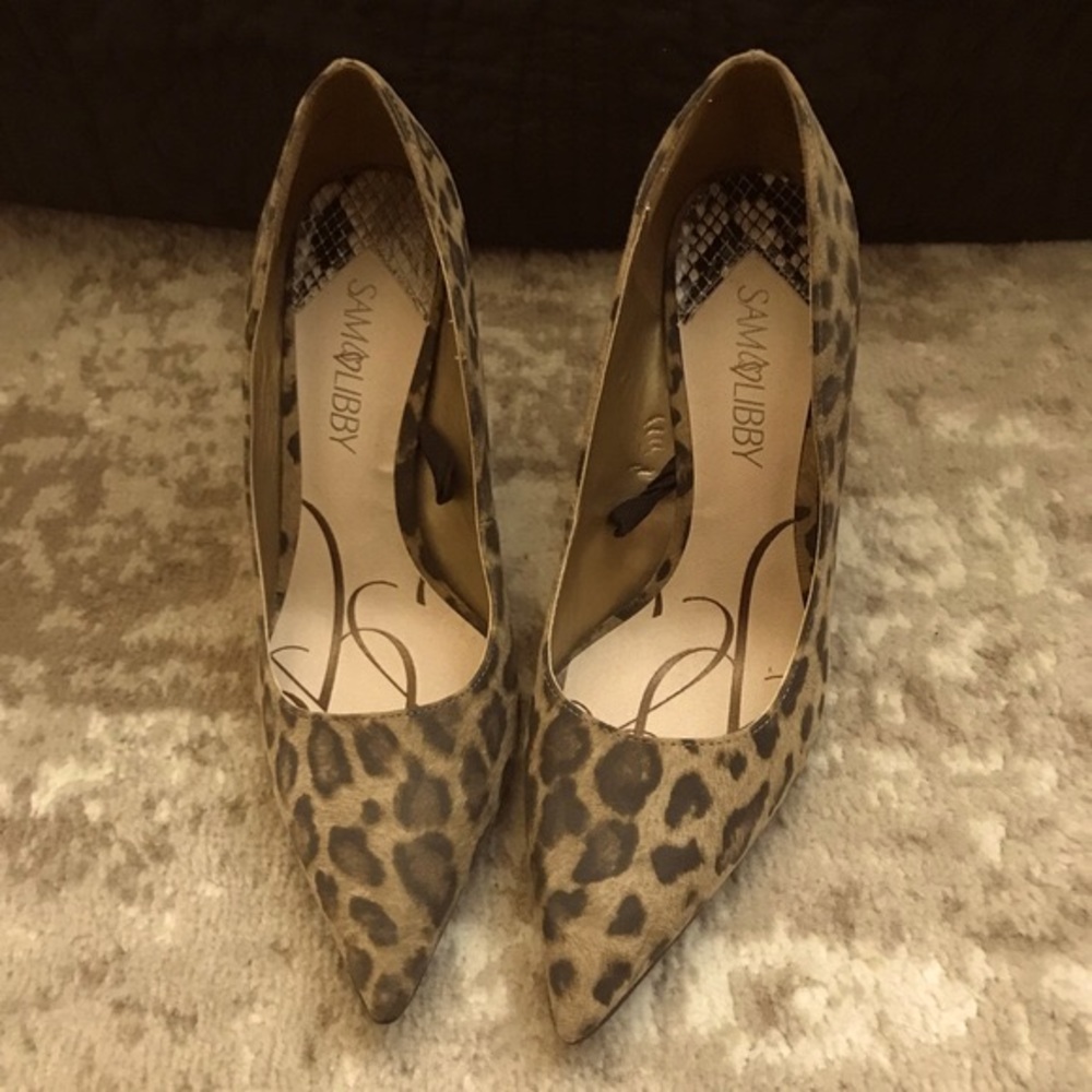 Sam & Libby Leopard Animal Print High Heels Pumps - Gem